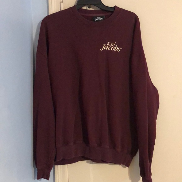 Sweaters | Karl Jacobs Maroon Crewneck Official Merch | Poshmark